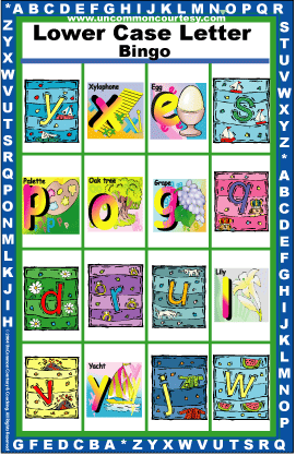 Letters, Reading, and Language Arts Bingo Games | UnCommon Courtesy